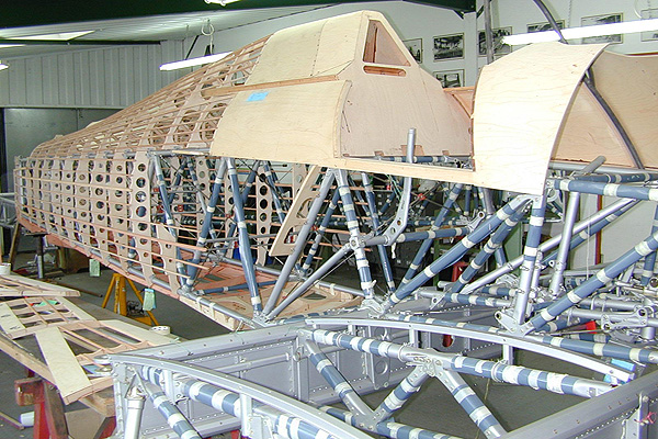New wood structure over Hawker tubular airframe - courtesy of Peter ...
