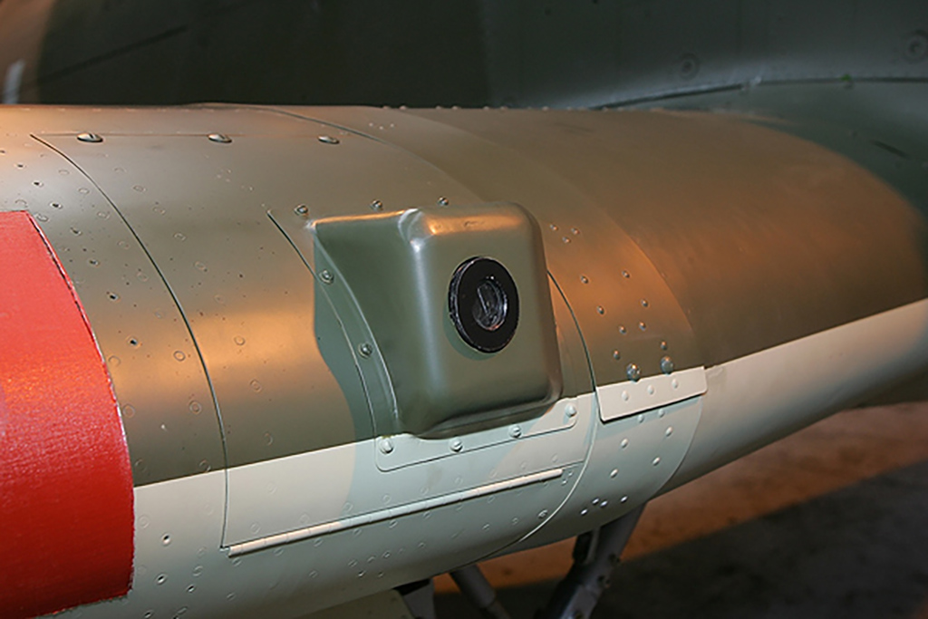 The gun camera which ran a 16mm cine film when the guns were fired ...